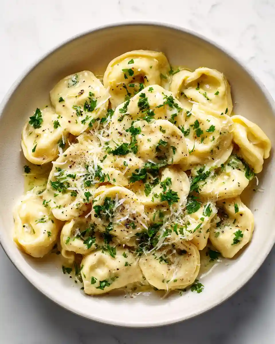Crockpot Lemon Garlic Chicken Tortellini - Easy Family Dinner