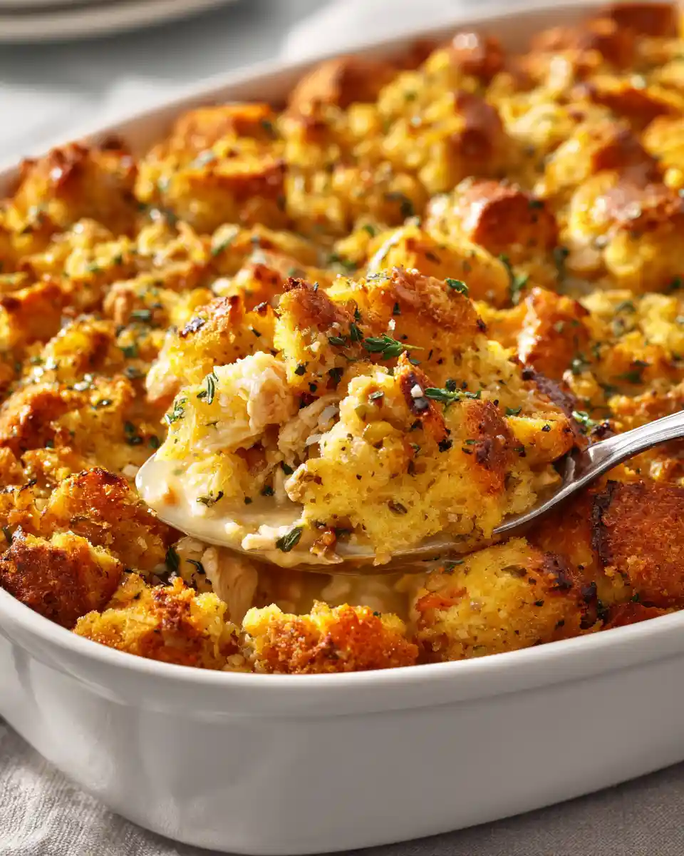 Chicken Stuffing Bake (Cheap, Cozy & Easy Family Dinner)